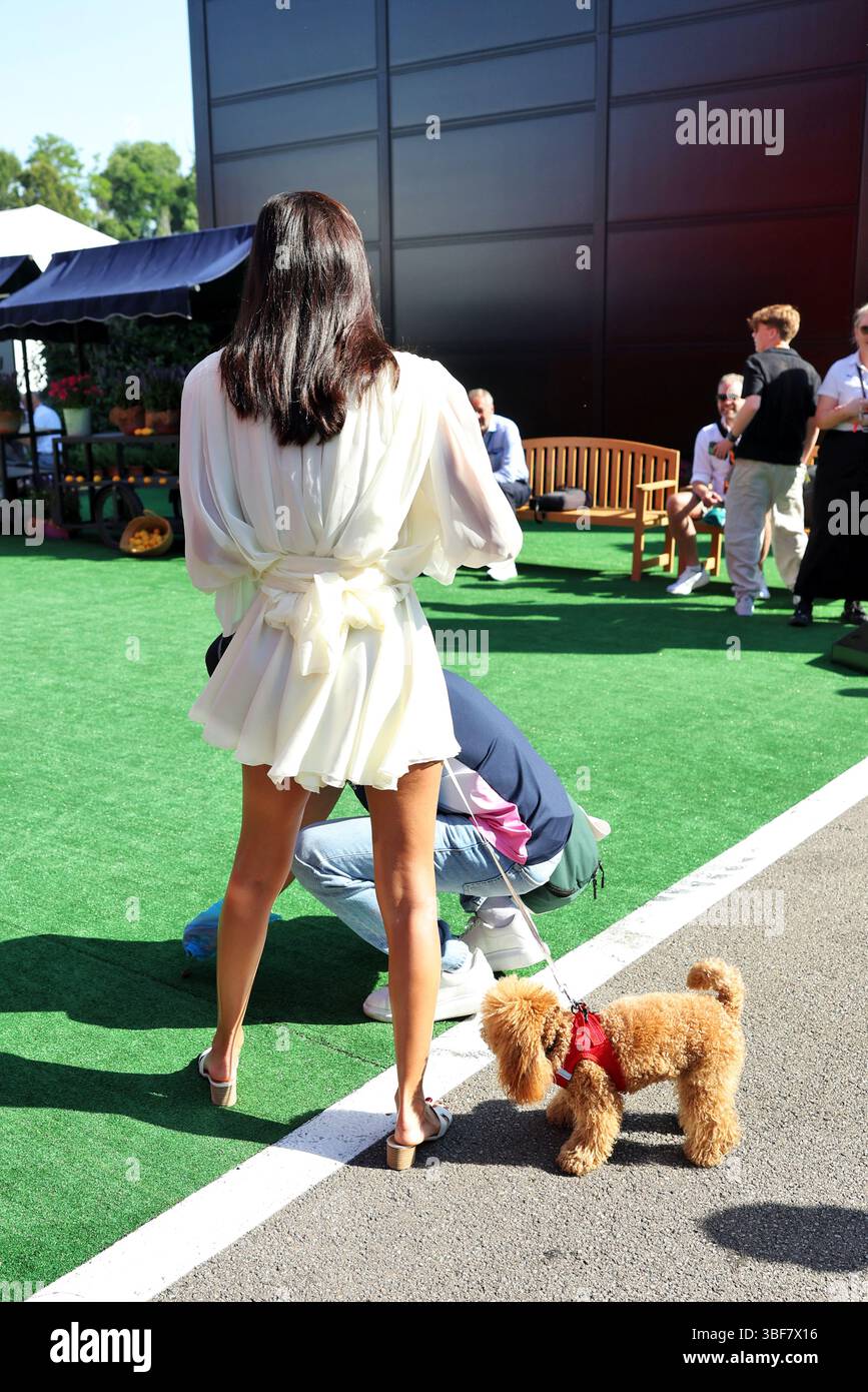 Pierre Gasly (FRA) Alpine F1 Team with his girlfriend Kika Cerqueira ...