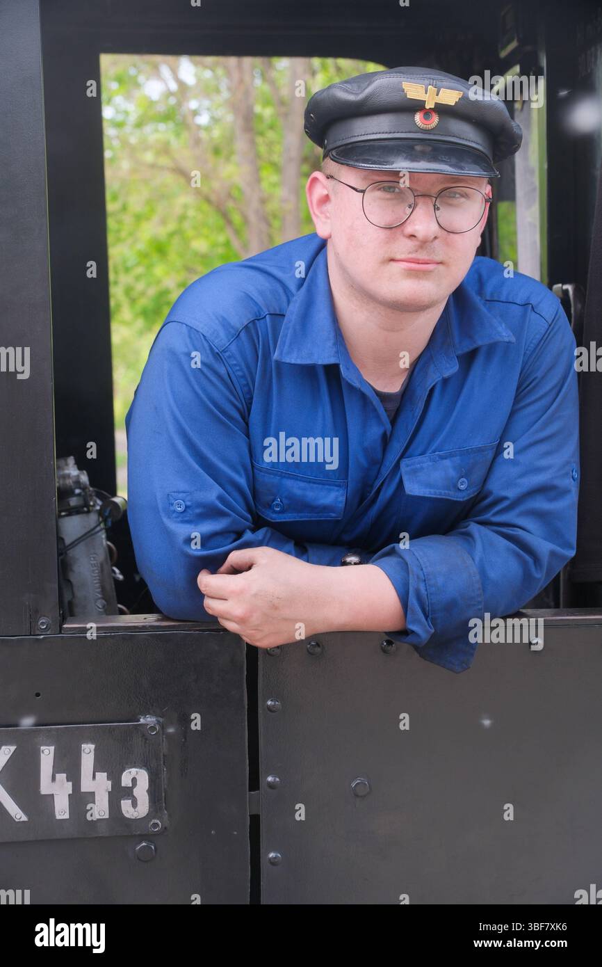 Train engineer cap hi-res stock photography and images - Alamy