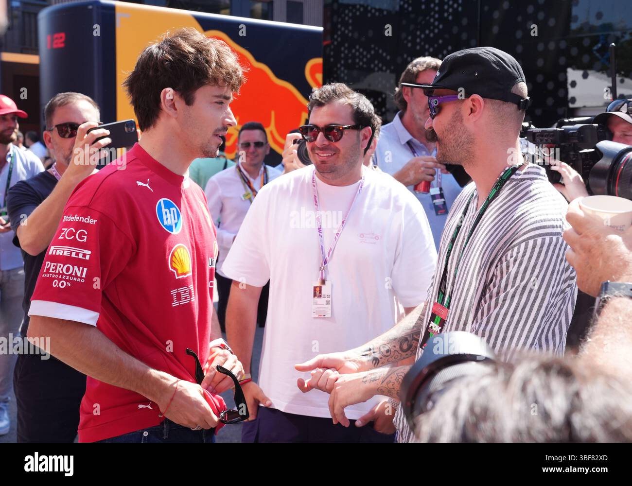 Ferrari's Charles Leclerc at the Circuit de Barcelona-Catalunya, Spain ...
