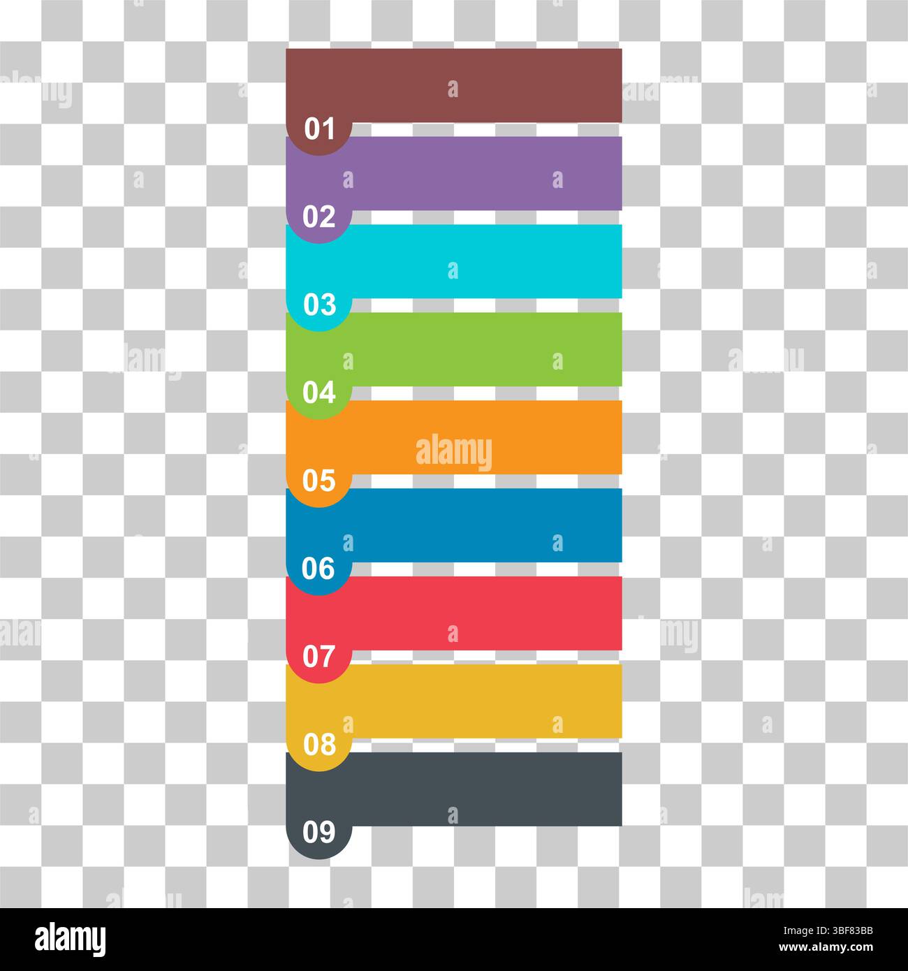 Nine step infographic vertical diagram, business information design ...
