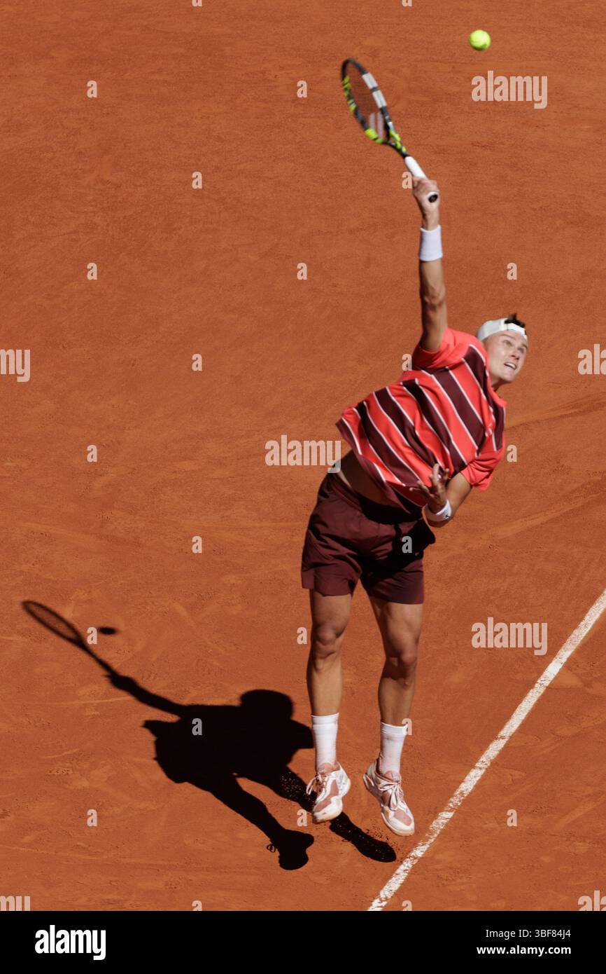 Holger Rune of Denmark during the Roland-Garros 2025, French Open ...