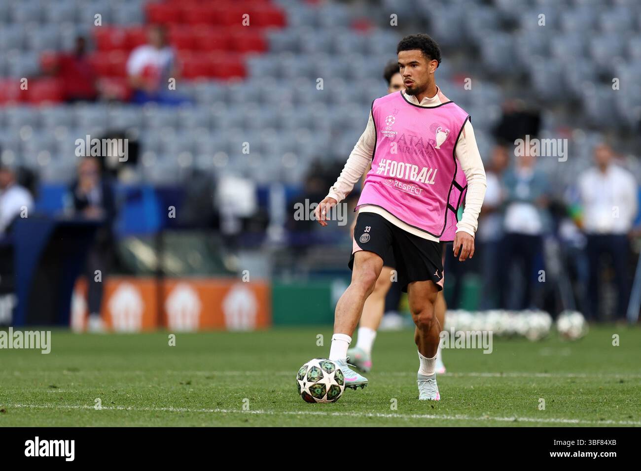 Munich, Germany. 30th May, 2025. Warren Zaire-Emery of Paris Saint ...