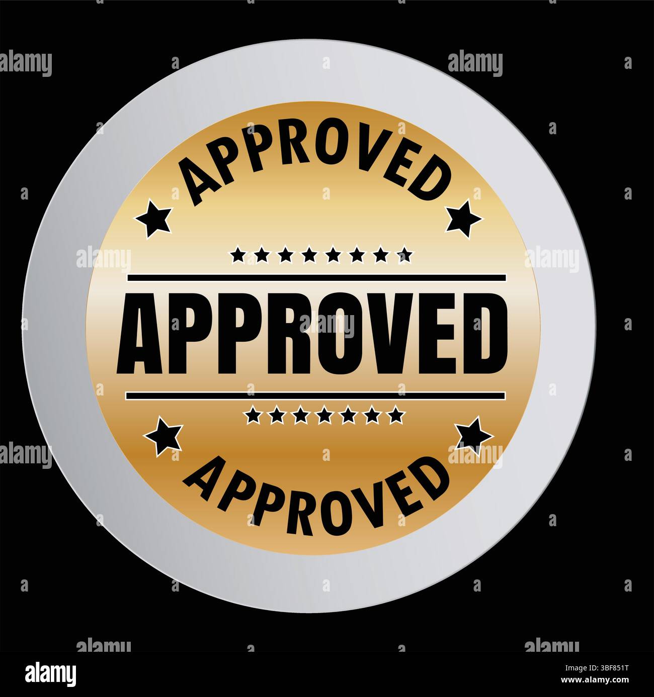 Approved Logo Design – Golden Check Mark Symbol for Branding ...