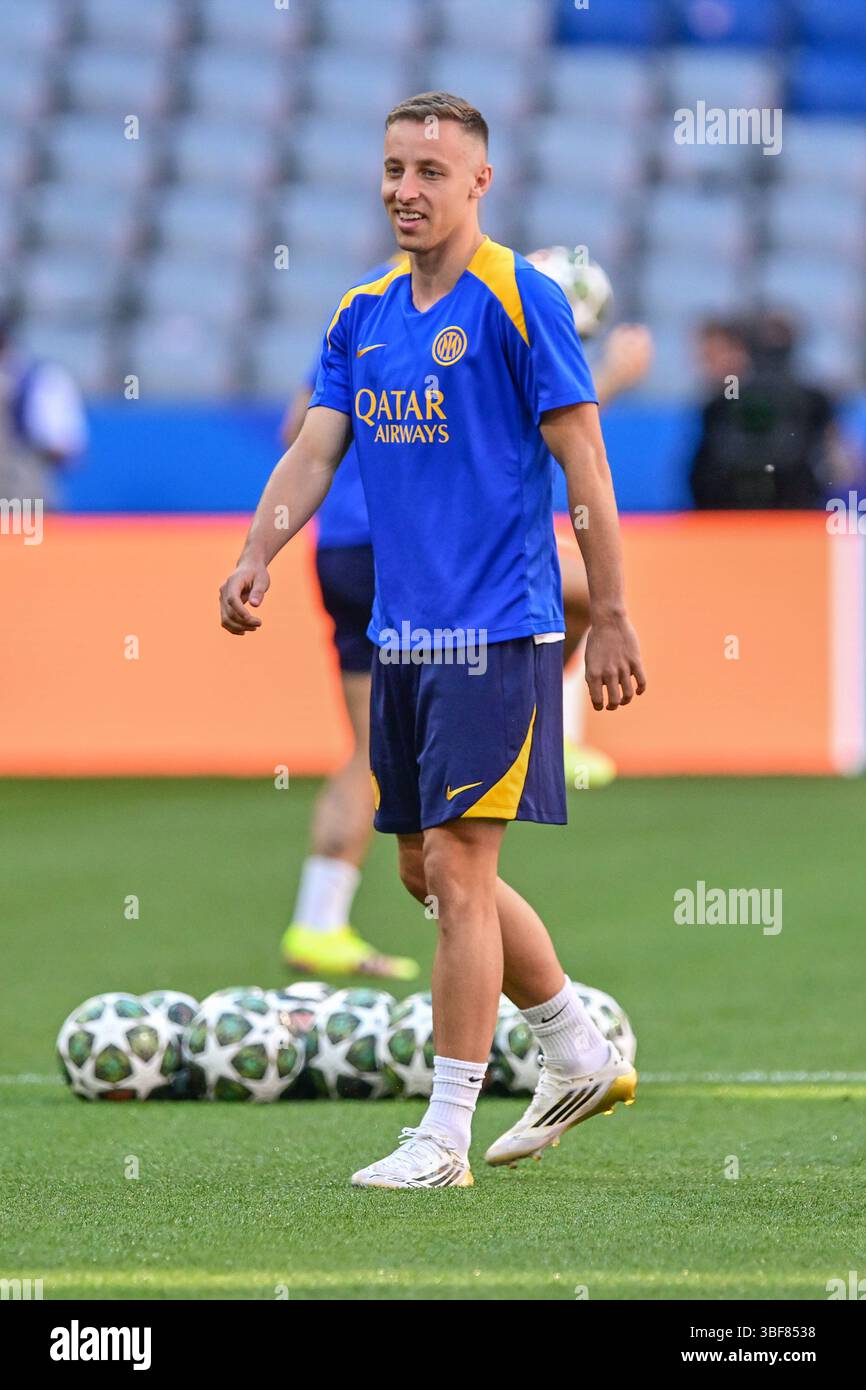 Munich, Germany. 30th May, 2025. Davide Frattesi of Inter seen during ...