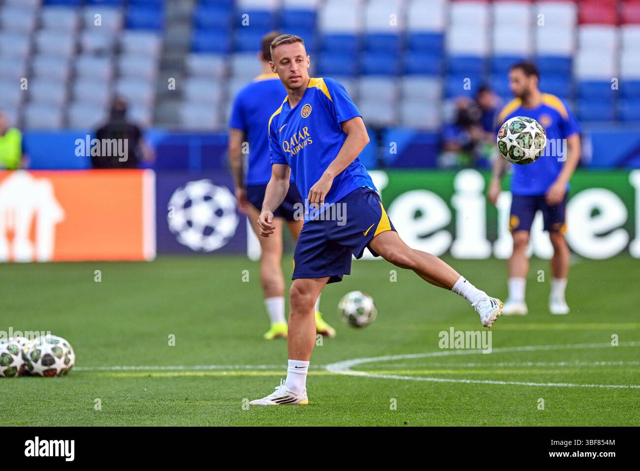 Munich, Germany. 30th May, 2025. Davide Frattesi of Inter seen during ...