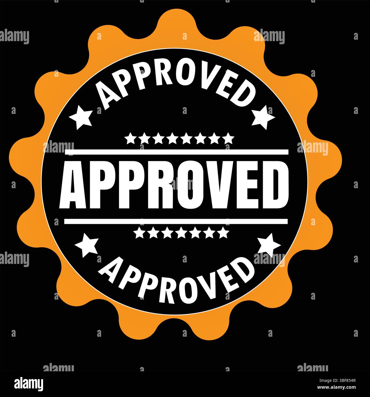 Approved Logo Design – Golden Check Mark Symbol for Branding, Certificate, and Official Use ...