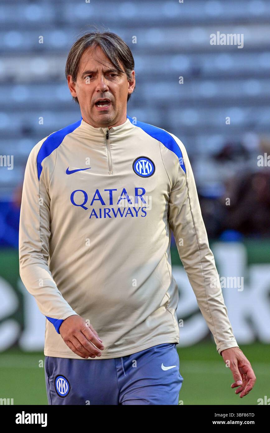Munich, Germany. 30th May, 2025. Head coach Simone Inzaghi of Inter ...