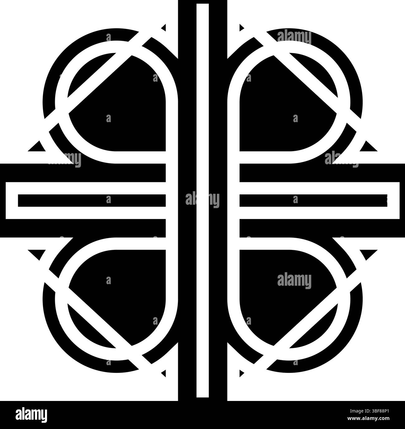 interchange highway road glyph icon vector illustration Stock Vector ...