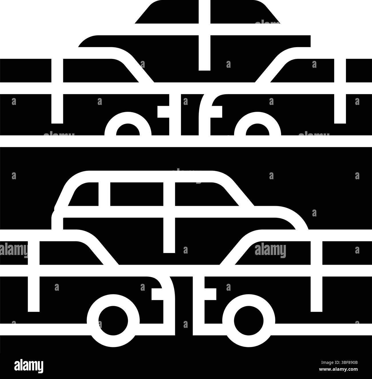 traffic flow highway road glyph icon vector illustration Stock Vector ...
