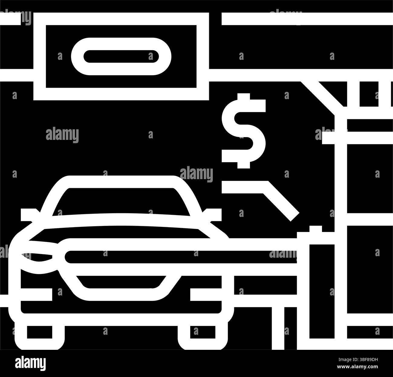 toll highway road glyph icon vector illustration Stock Vector Image ...