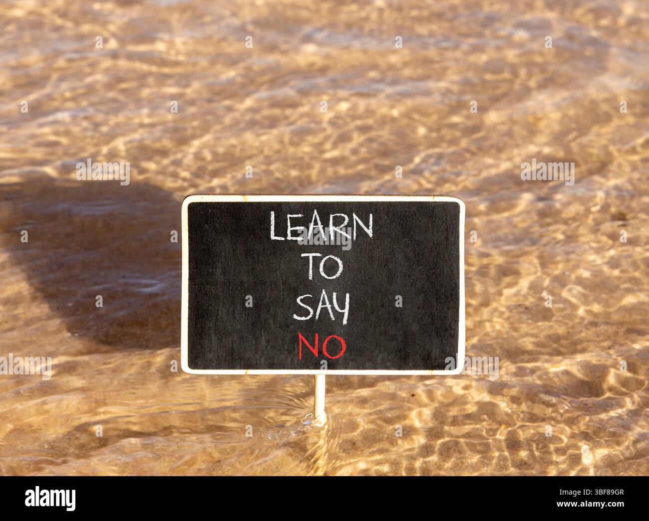 Learn to say no symbol. Concept words phrase Learn to say no on ...