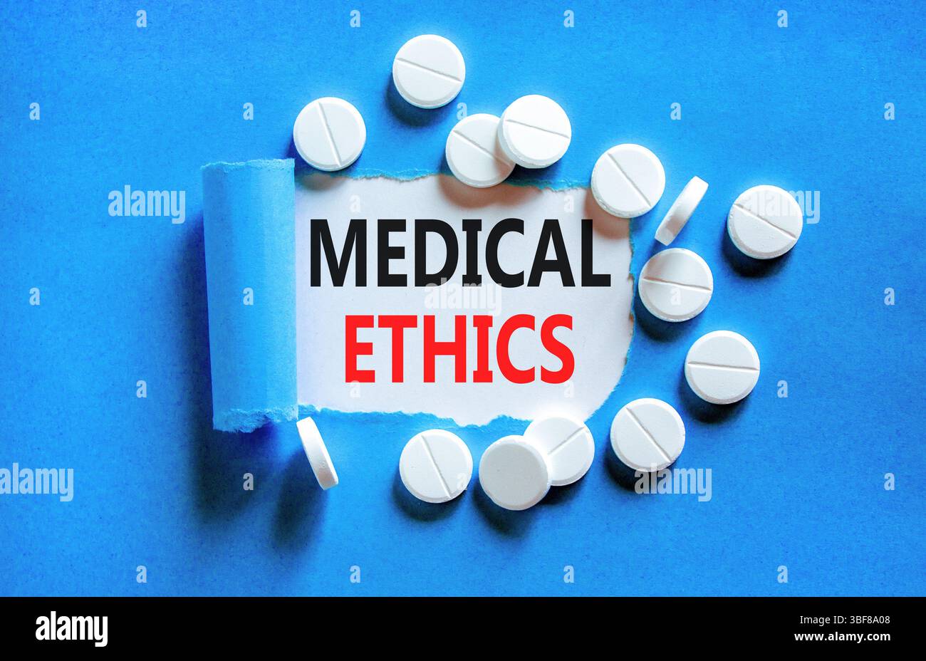 Medical ethics symbol. Concept words Medical ethics on beautiful white ...