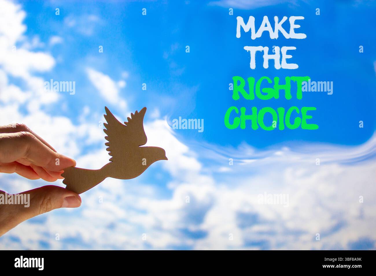 Make the right choice symbol. Concept words phrase Make the right ...