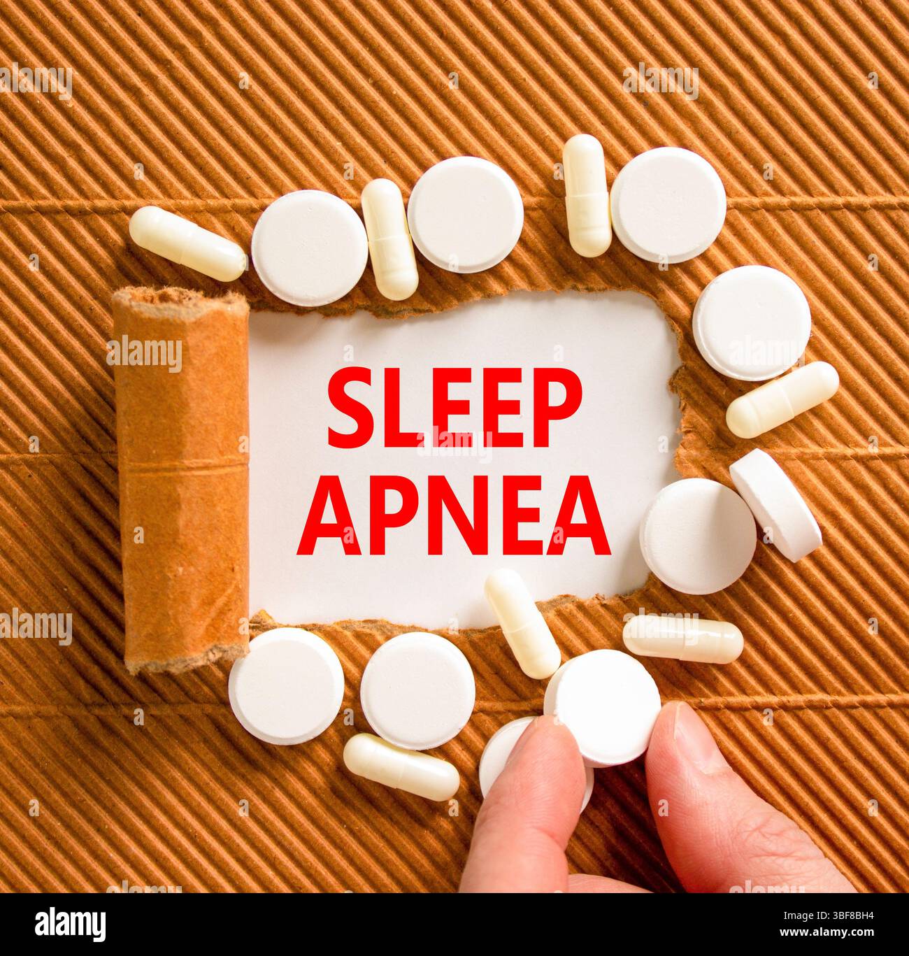 Sleep apnea symbol. Concept words Sleep apnea on beautiful white paper ...
