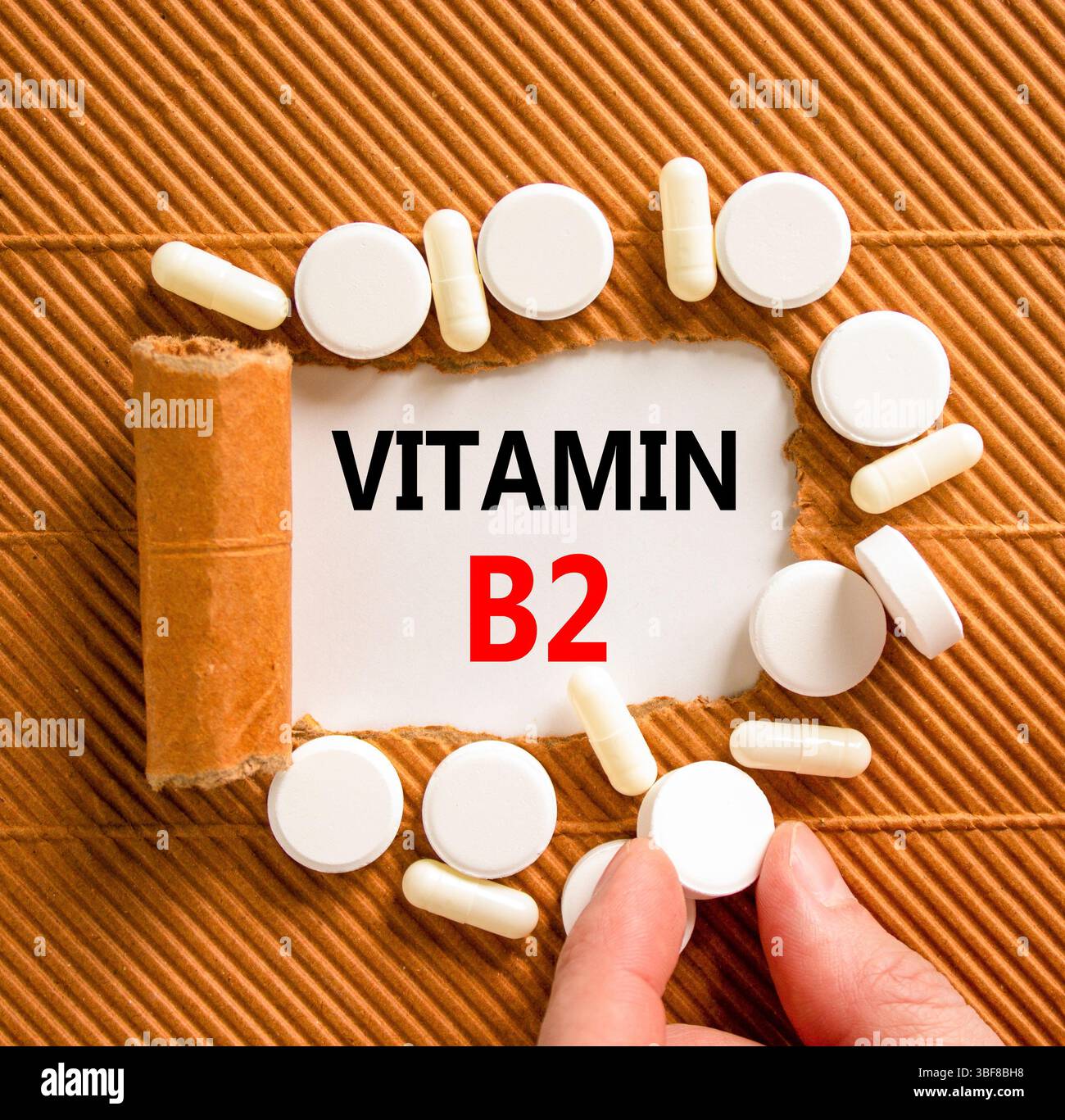 Vitamin B2 riboflavin symbol. Concept words Vitamin B2 on beautiful ...