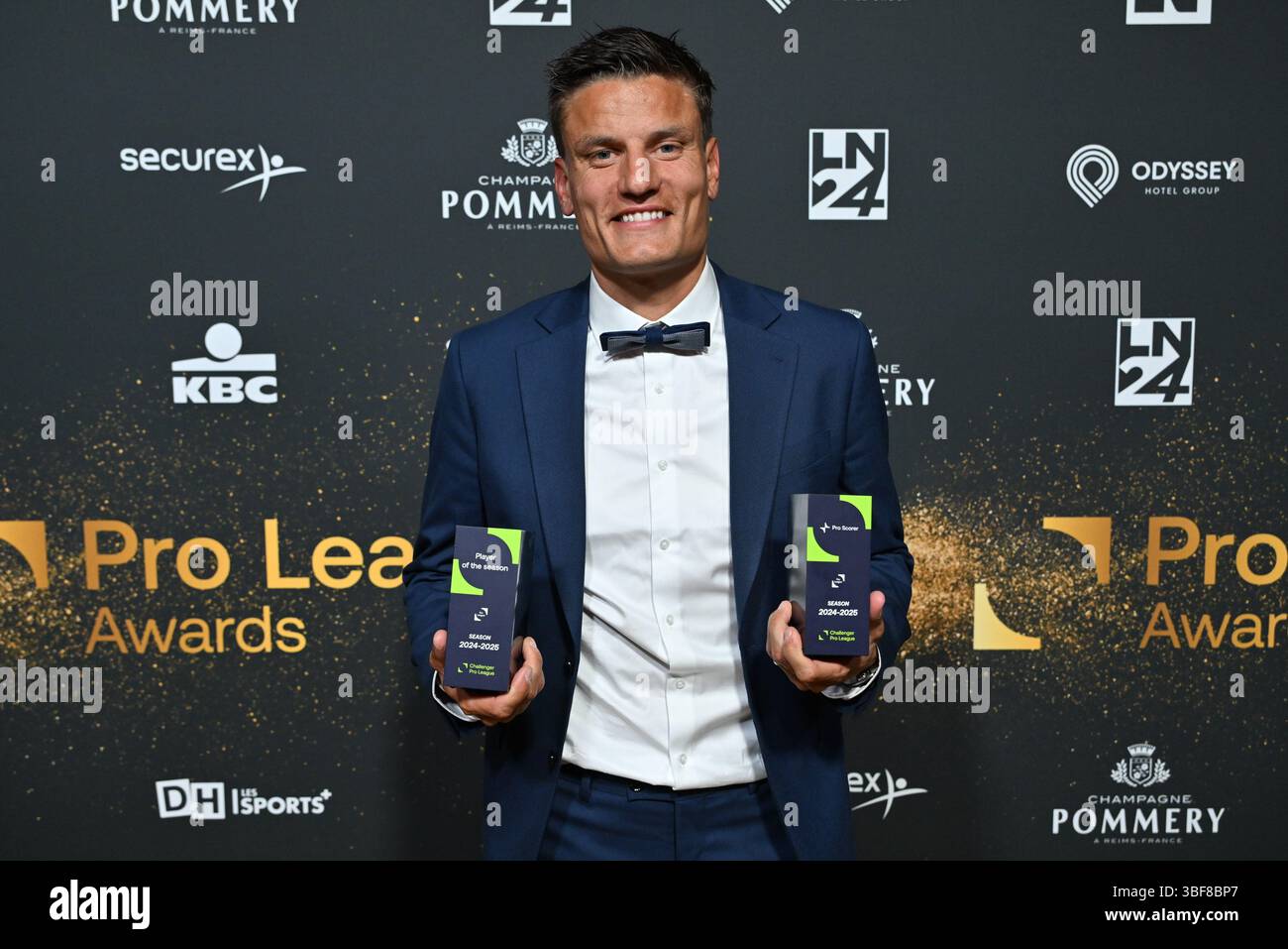Jelle Vossen pictured during the Pro League Awards for season 2024-2025 ...