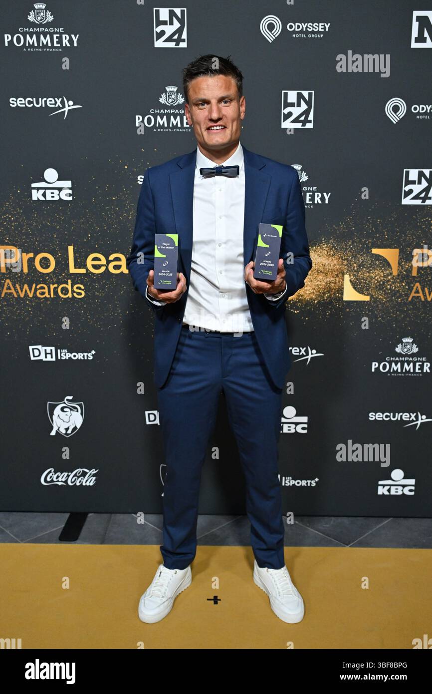 Jelle Vossen pictured during the Pro League Awards for season 2024-2025 ...