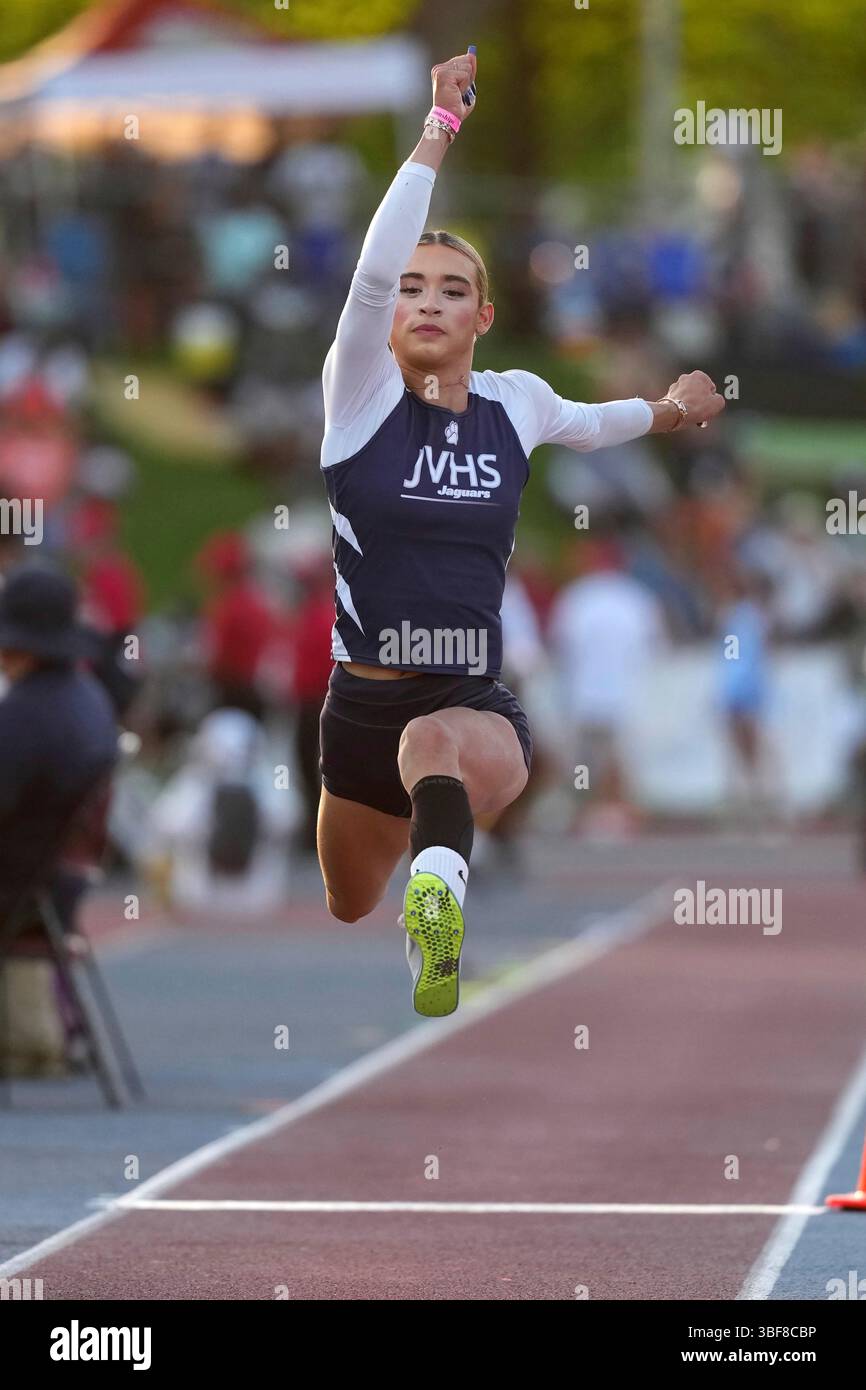 Transgender athlete AB Hernandez of Jurupa Valley competes in the girls ...