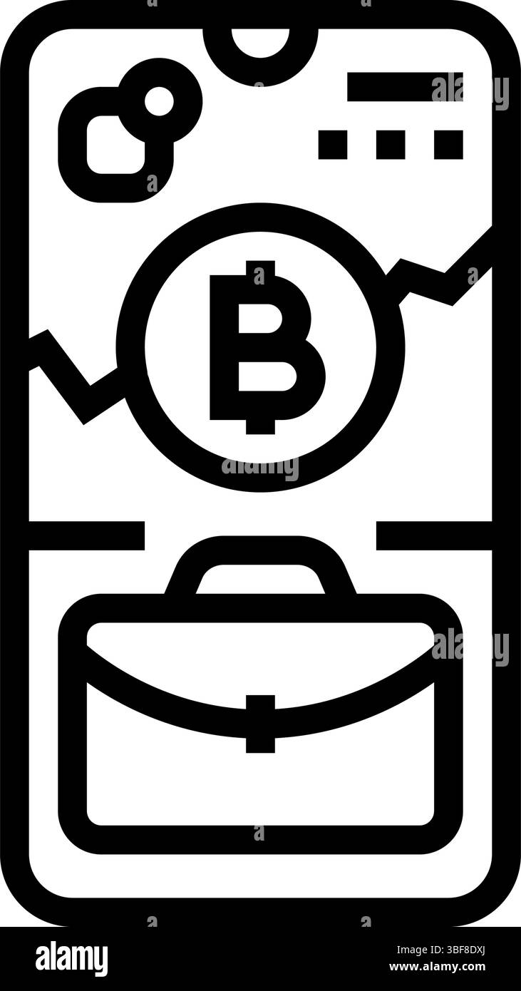 cryptocurrency staking fintech line icon vector illustration Stock ...