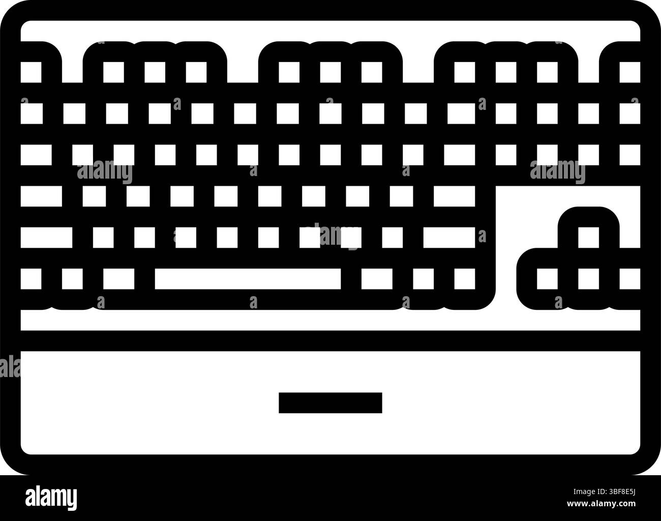 mechanical keyboard gaming pc line icon vector. mechanical keyboard ...