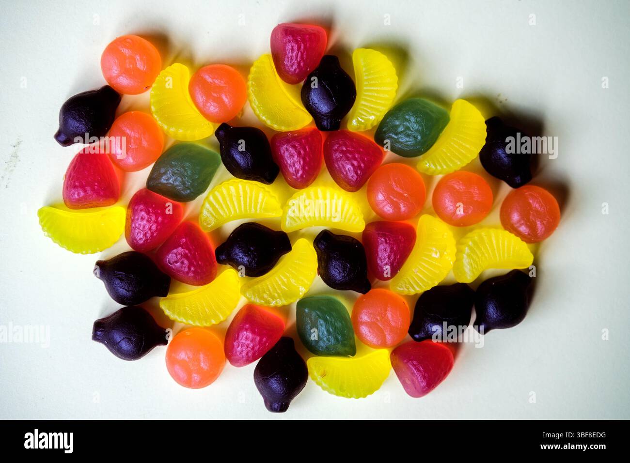 London UK, May 31 2025, Selection of Colourful Traditional Fruit Gum ...