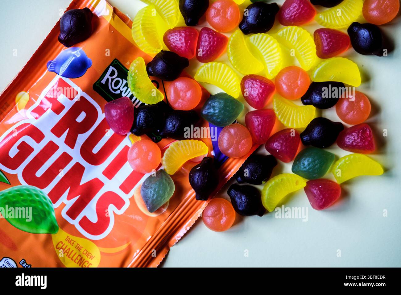 London UK, May 31 2025, Packet Of Rowntrees Classic Fruit Gum Sweets ...