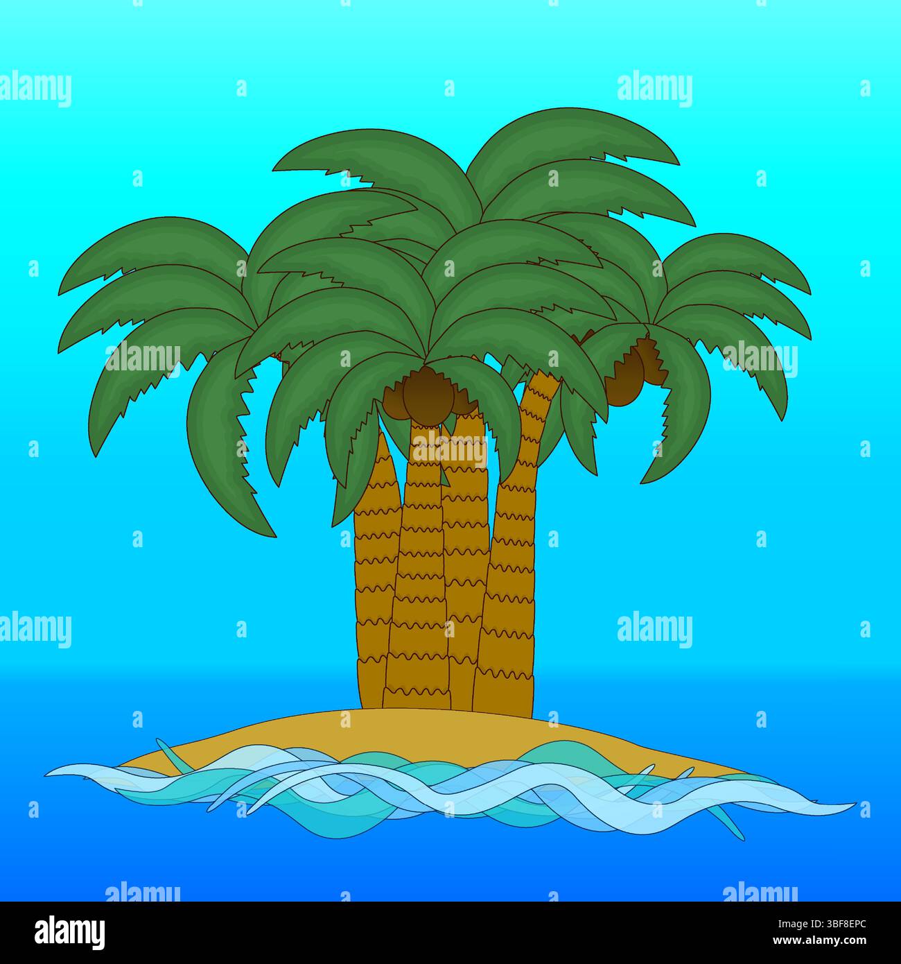 Waves on beach ocean Stock Vector Images - Alamy