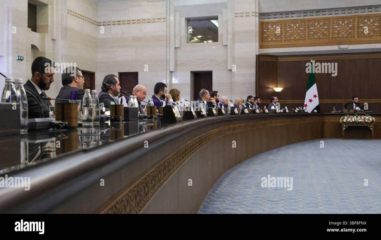 Syrian President, Ahmad Al-Sharaa, chairs a cabinet meeting Syrian ...