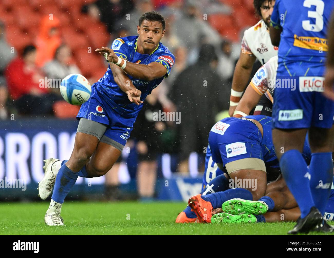 Philip Baselala of the Fijian Drua in action during the Super Rugby ...