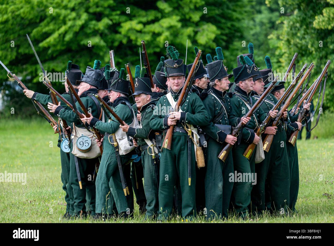 Chalfont, UK. 31 May 2025. Re-enactors playing British forces perform ...