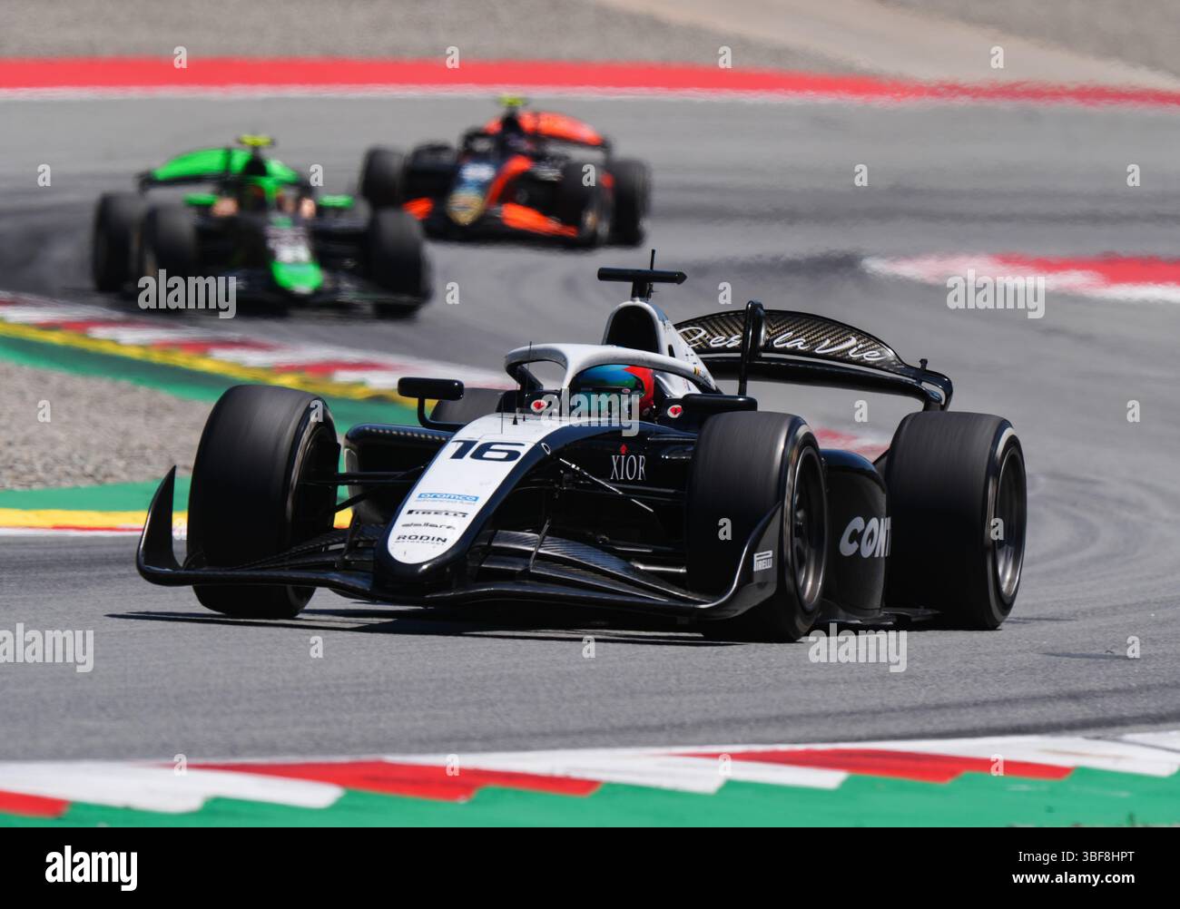 Rodin Motorsport's Amaury Cordeel during the F2 race at the Circuit de ...