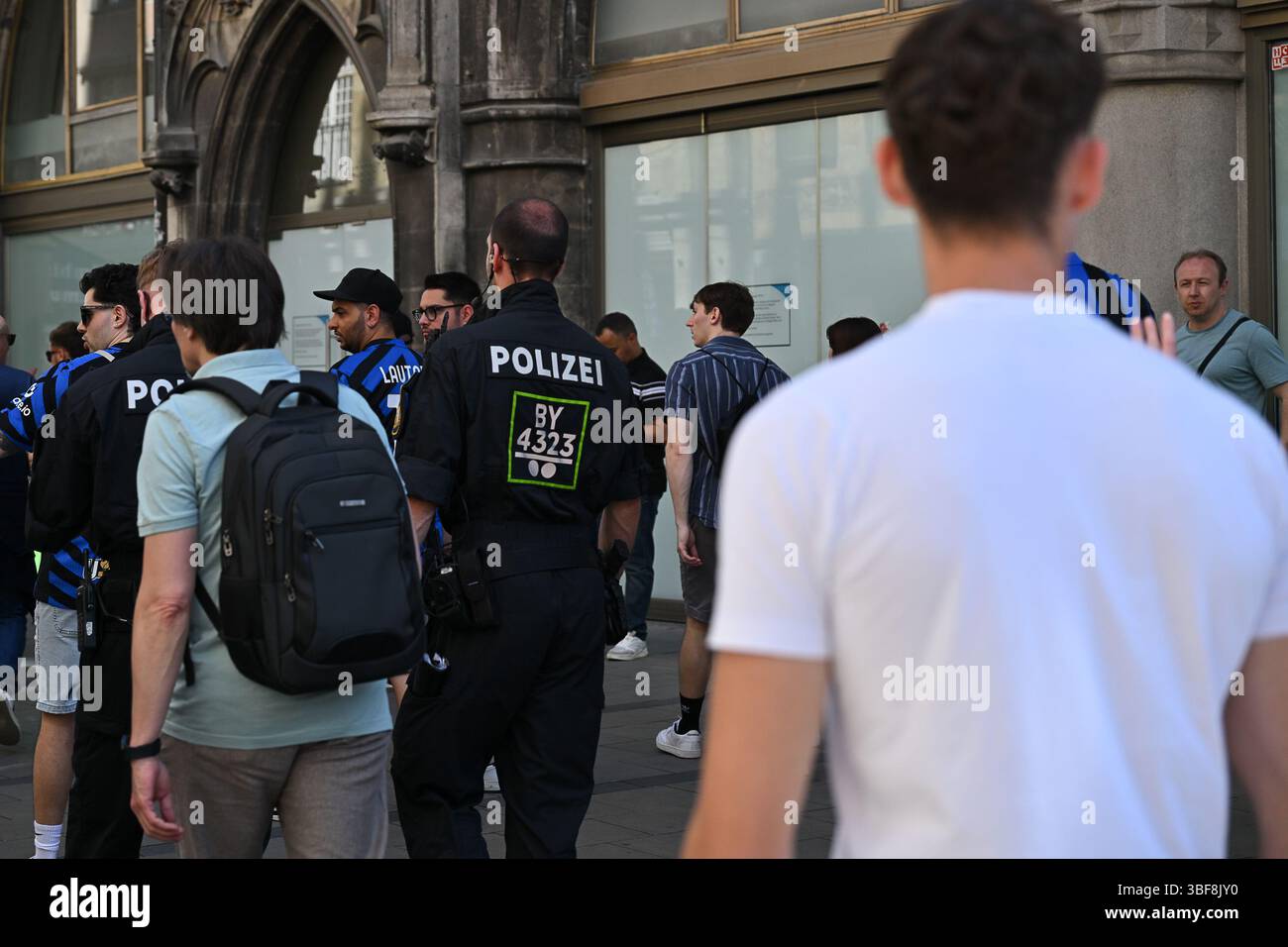 Munich Football Arena Stadium, Munich,Germany - German police check ...