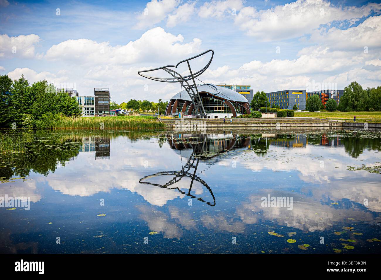 31 May 2025, Lower Saxony, Hanover: The Expo Whale, the symbol of the ...