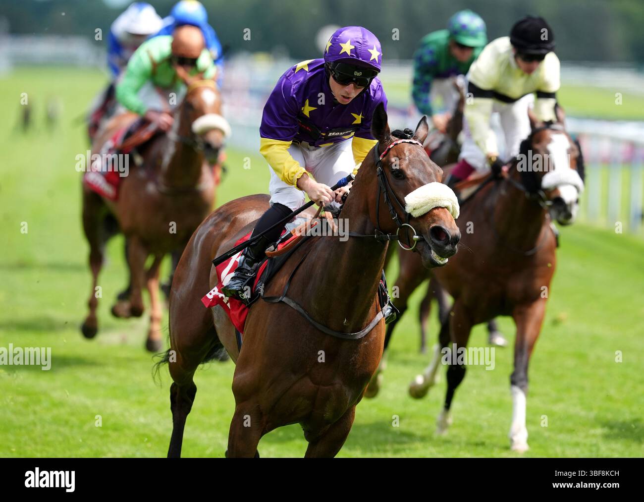 Kodi Lion ridden by Frederick Larson coming home to win the Betfred Supports Jack Berry House ...