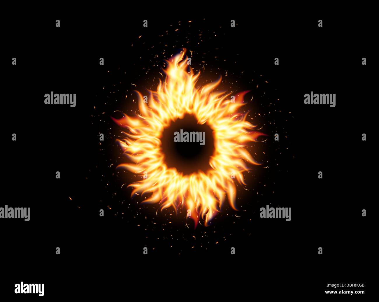 Fiery energy ring cosmic portal hi-res stock photography and images - Alamy