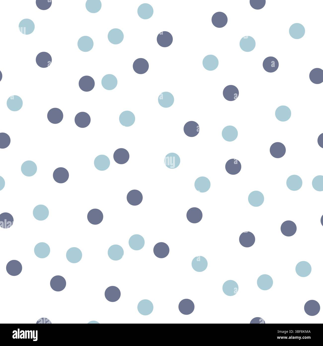 Soft pastel polka dot seamless pattern with light blue and navy dots on ...