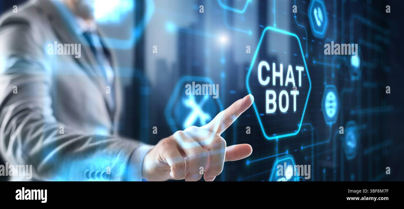 Chatbot Virtual assistant and CRM software automation technology ...