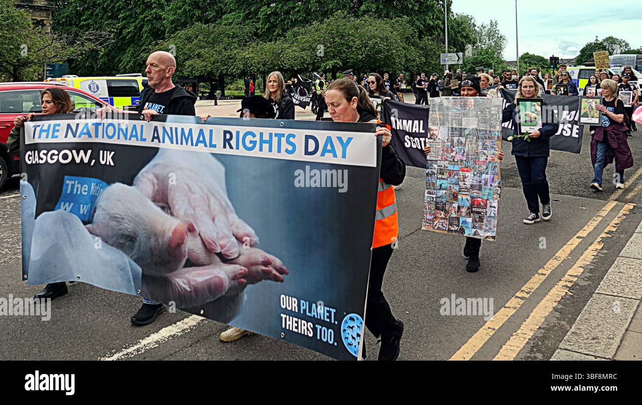 Glasgow, Scotland, UK. 31st May, 2025. Animal rights protest for ...