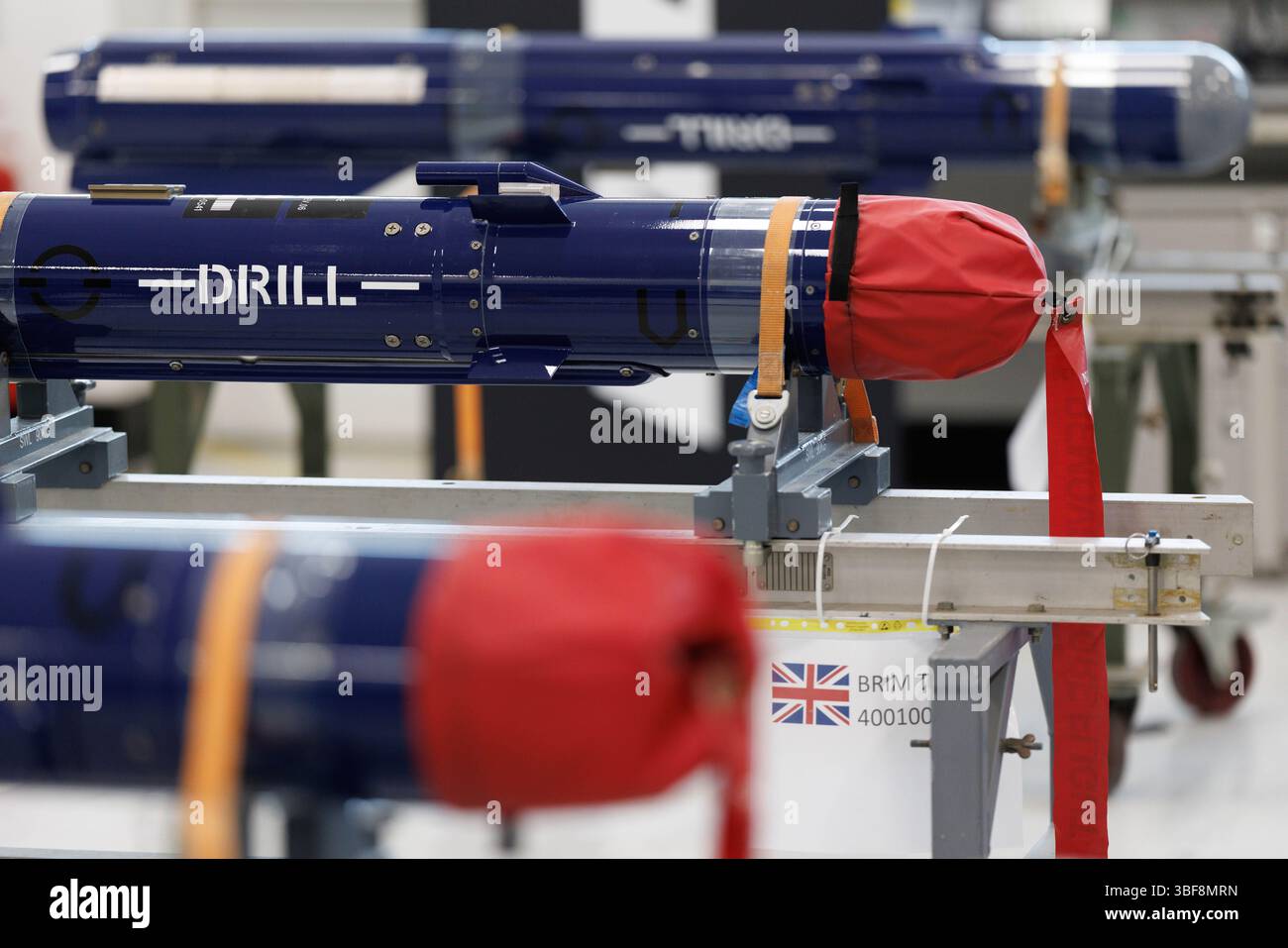 A training missile on an assembly line at the MDBA Storm Shadow factory ...