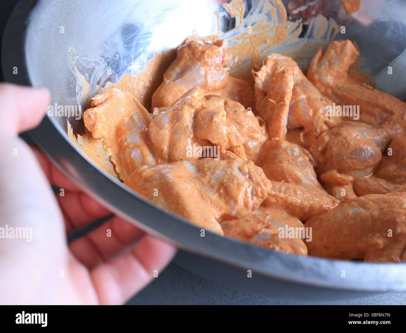 marinated chicken wings Stock Photo - Alamy