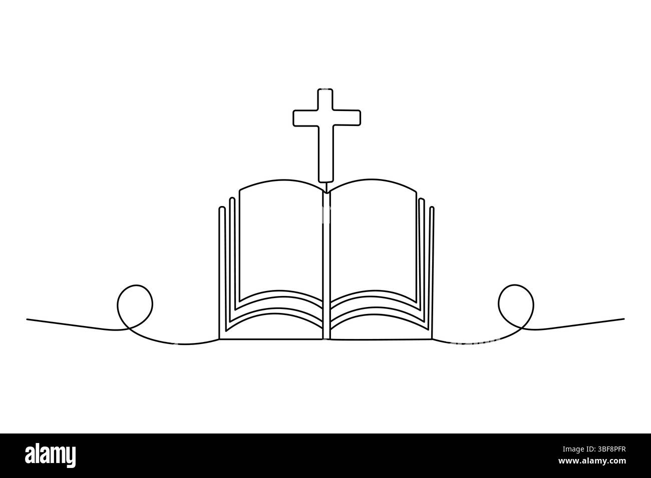 Minimalist Christian icon of three crosses outline Stock Vector Image ...