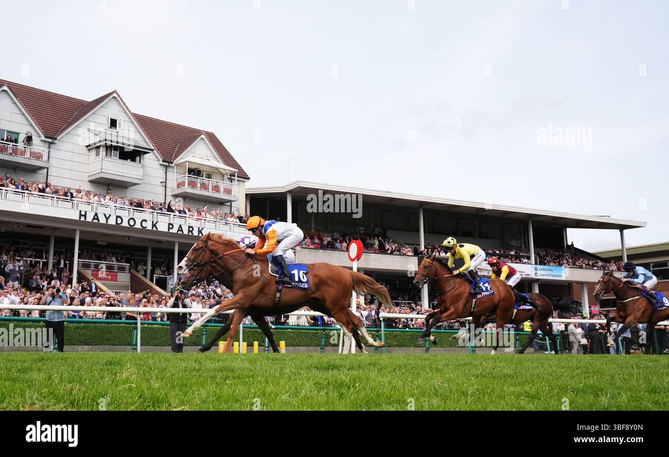 Ten Bob Tony ridden by William Buick (left) coming home to win the ...