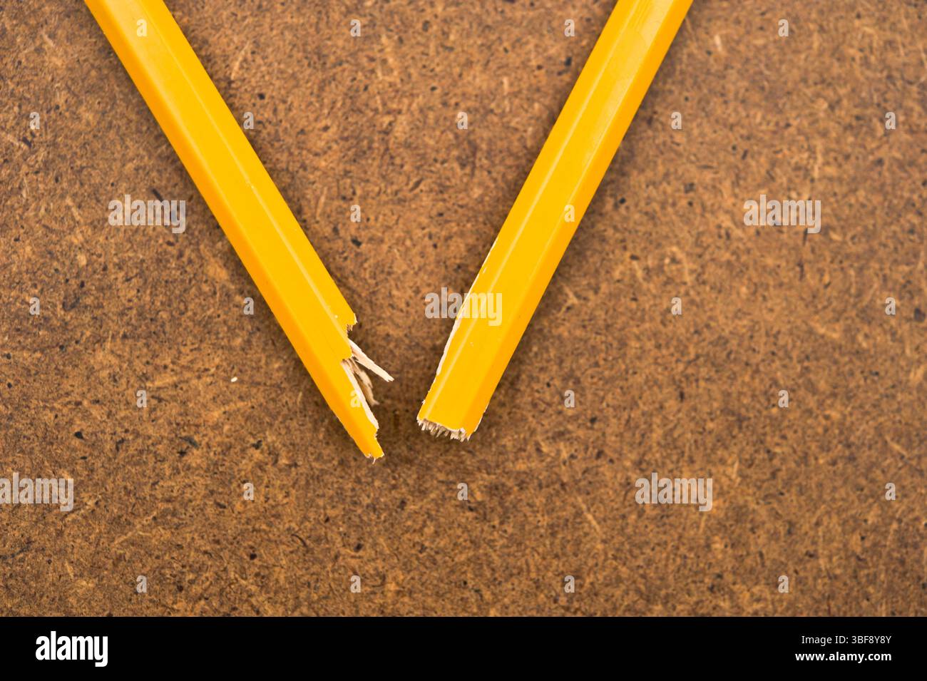 broken drawing pencil, stress and nervous breakdown concept Stock Photo ...