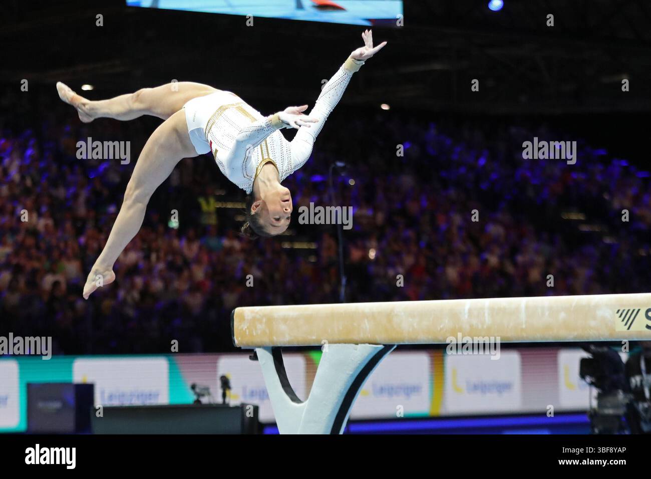 Leipzig, Deutschland. 31st May, 2025. Nina Derwael (305, Belgien), Schwebebalken, Frauen ...