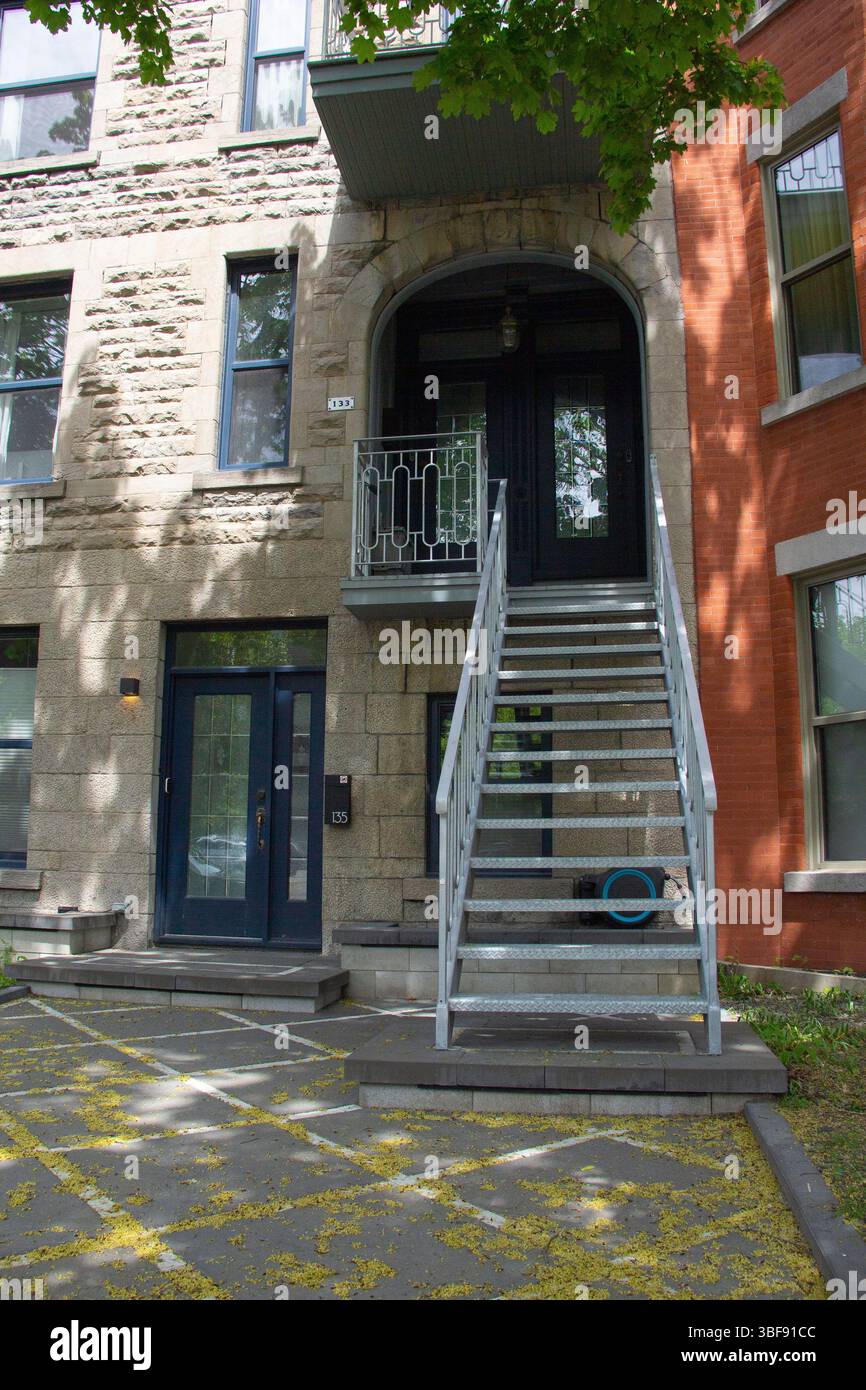 Typical Montreal triplex Stock Photo - Alamy