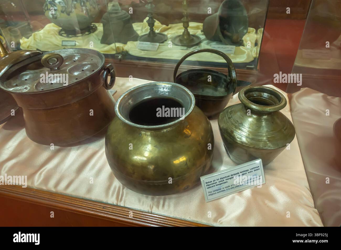 Copper containers used in religious rituals and for storing water ...
