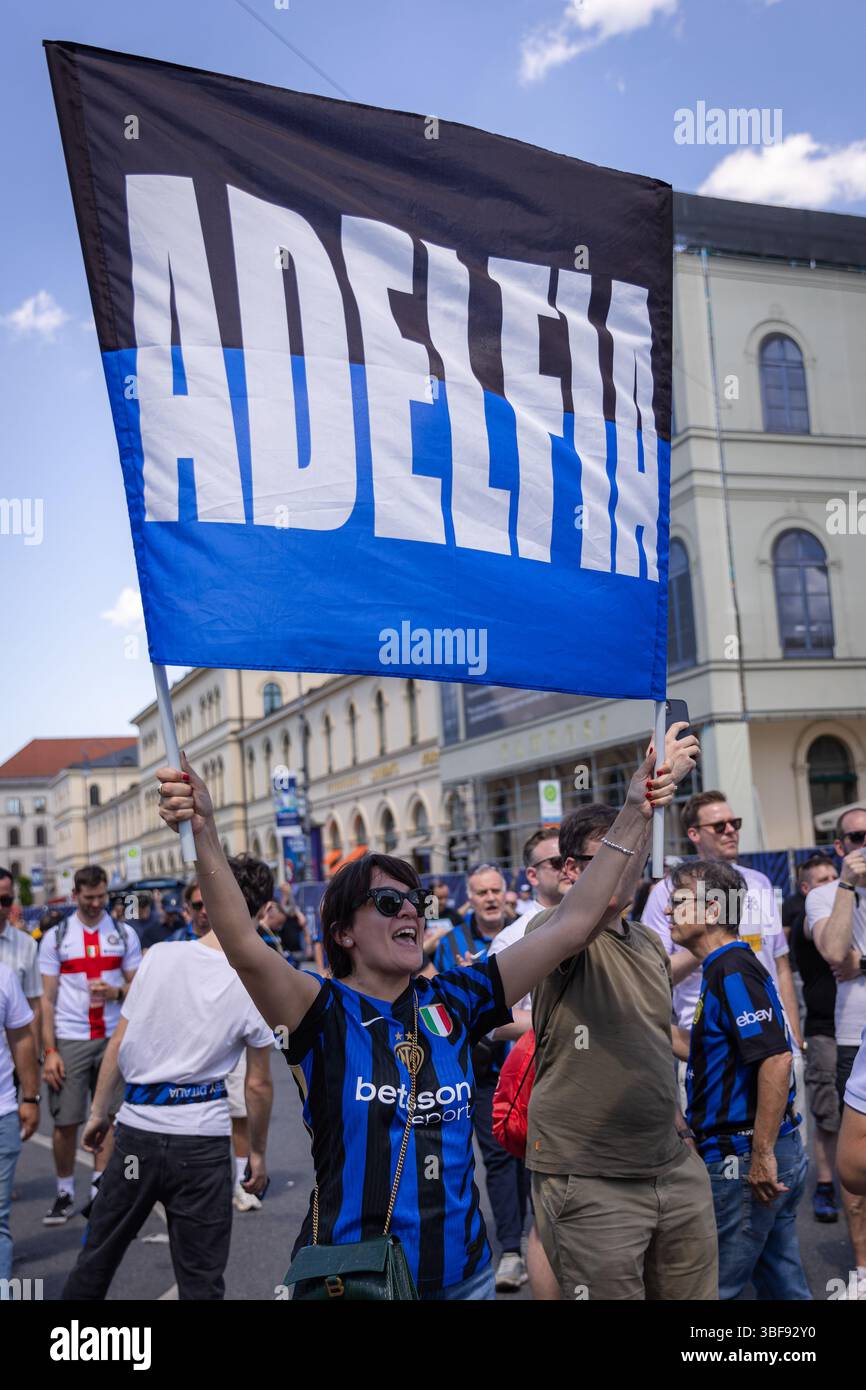 Munich, Germany. 31st May, 2025. fans of FC Internazionale Milano ...