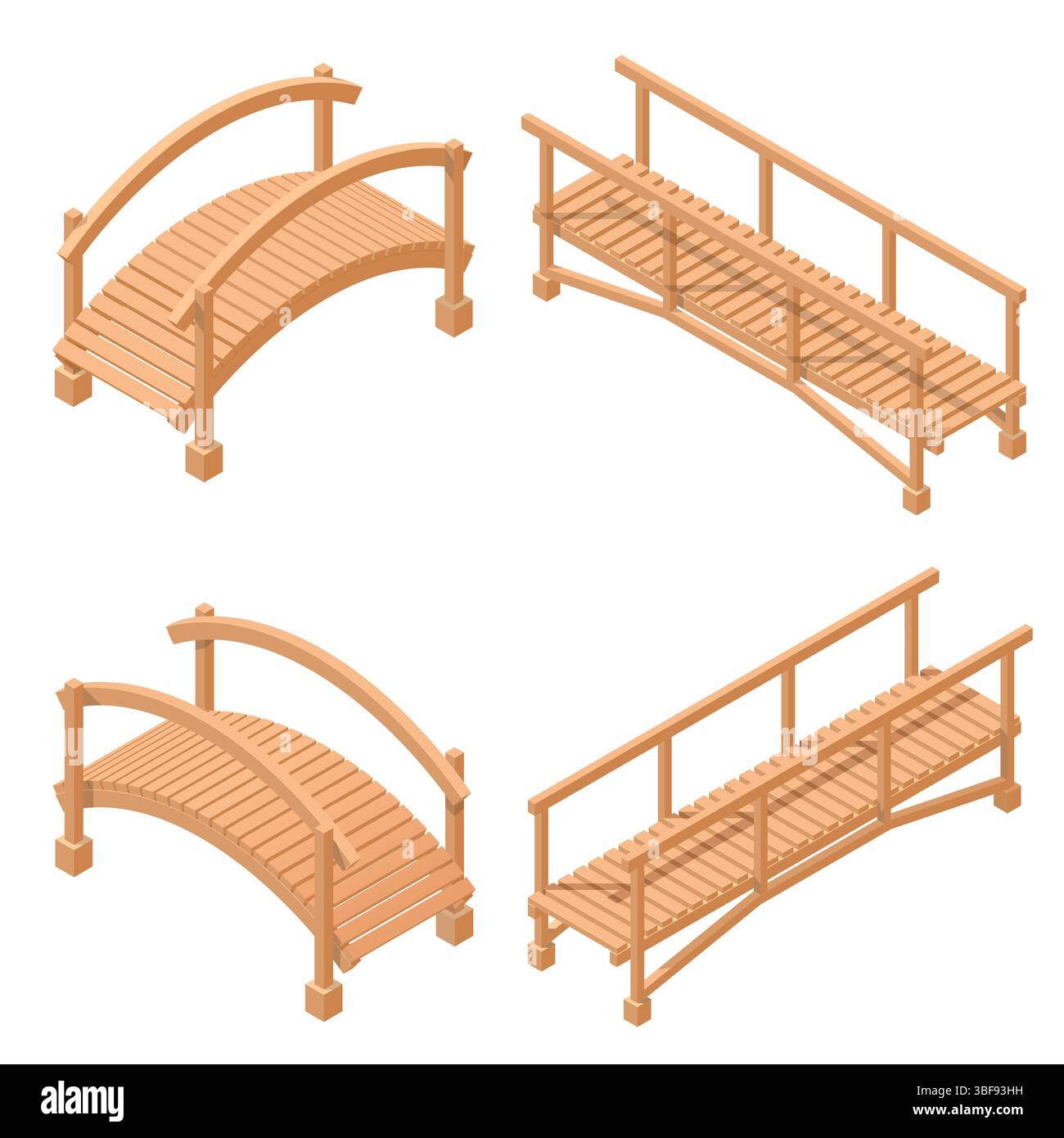 Wooden footbridge design Stock Vector Images - Alamy