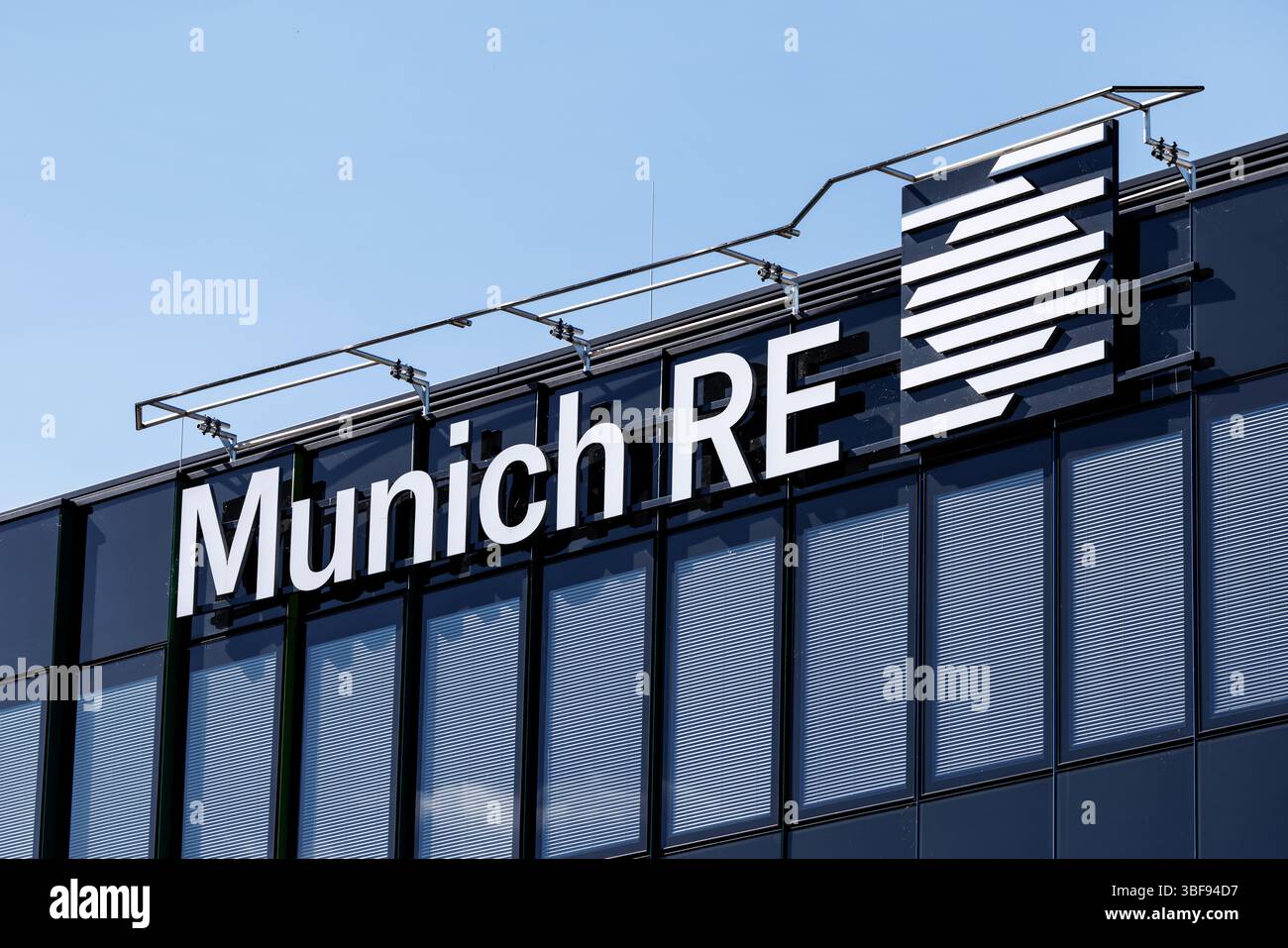 30 May 2025, Bavaria, Munich: The lettering and corporate logo of ...