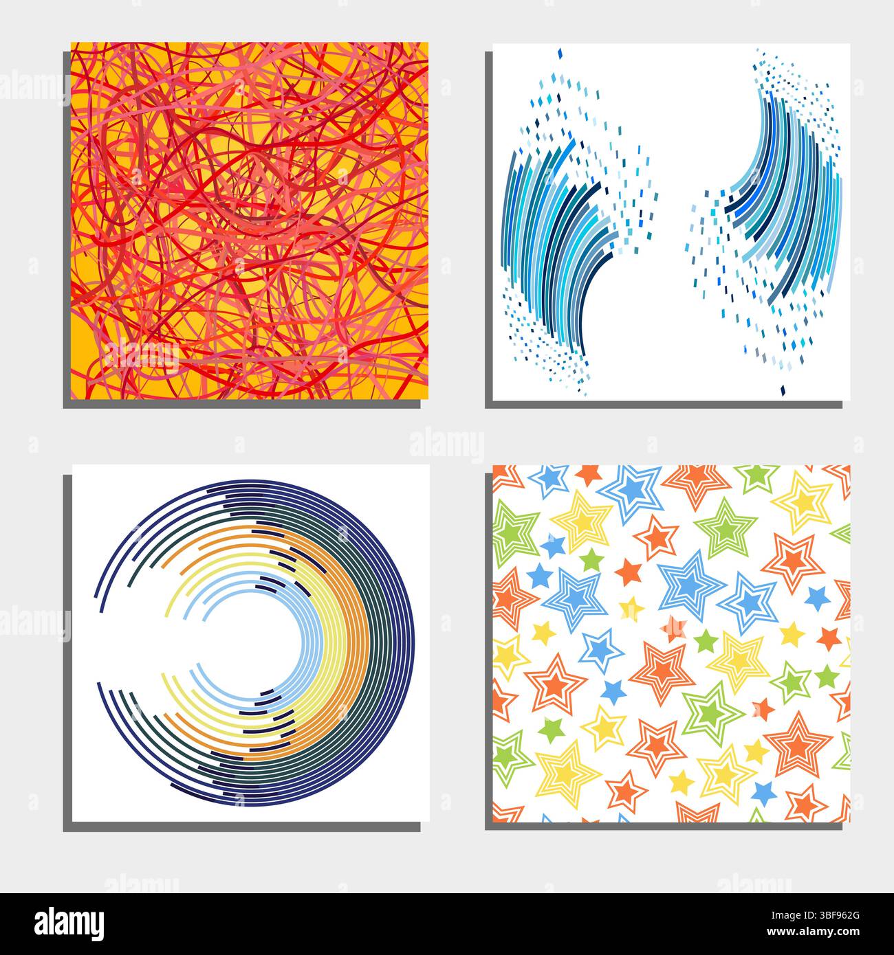 Set of four beautiful abstract backgrounds. Vector illustration Stock ...
